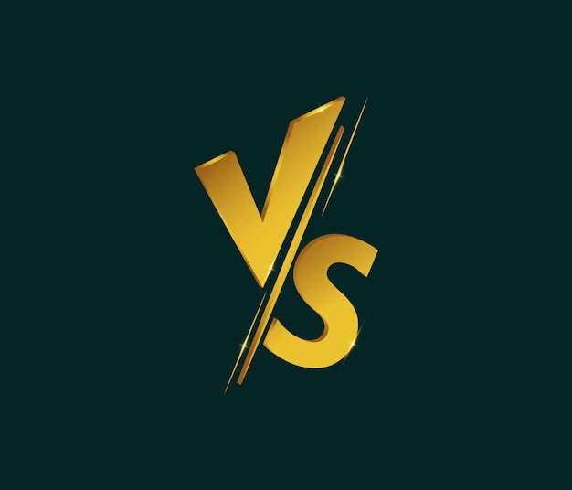 Striking Yellow Versus Symbol on Dark Green Background | Jiffy Designs