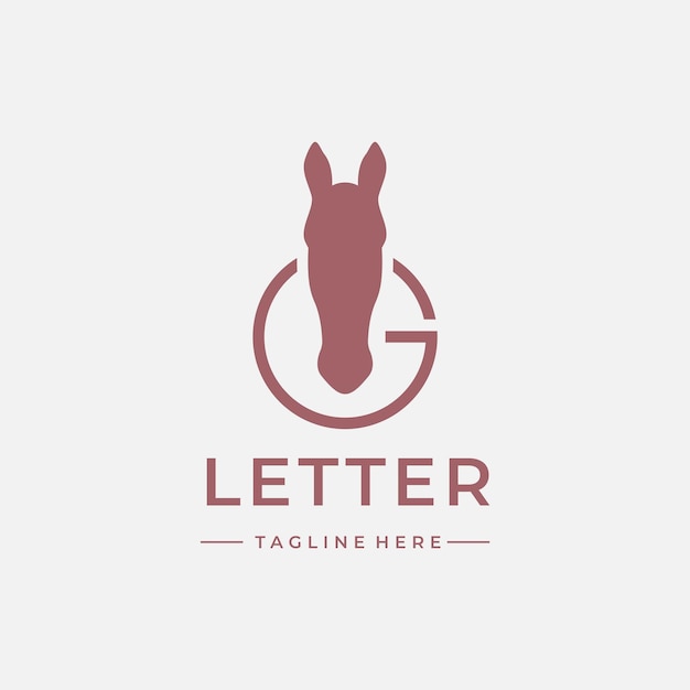 Elegant Equine Monogram: Refined Horse Head Logo | Jiffy Designs