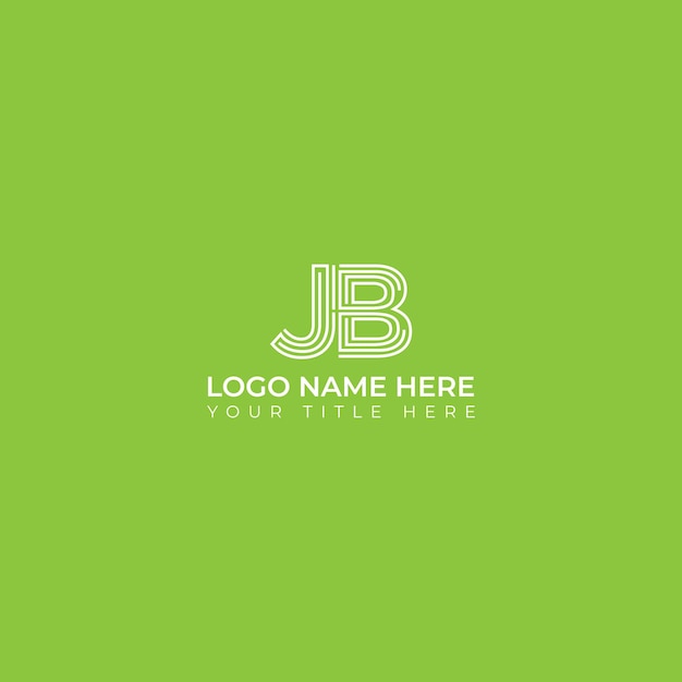 Minimalist Monogram Logo with Elegant Text Overlay on Green | Jiffy Designs