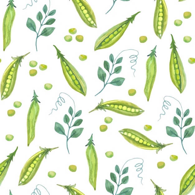 Vibrant Green Pea Pod Pattern | Jiffy Designs