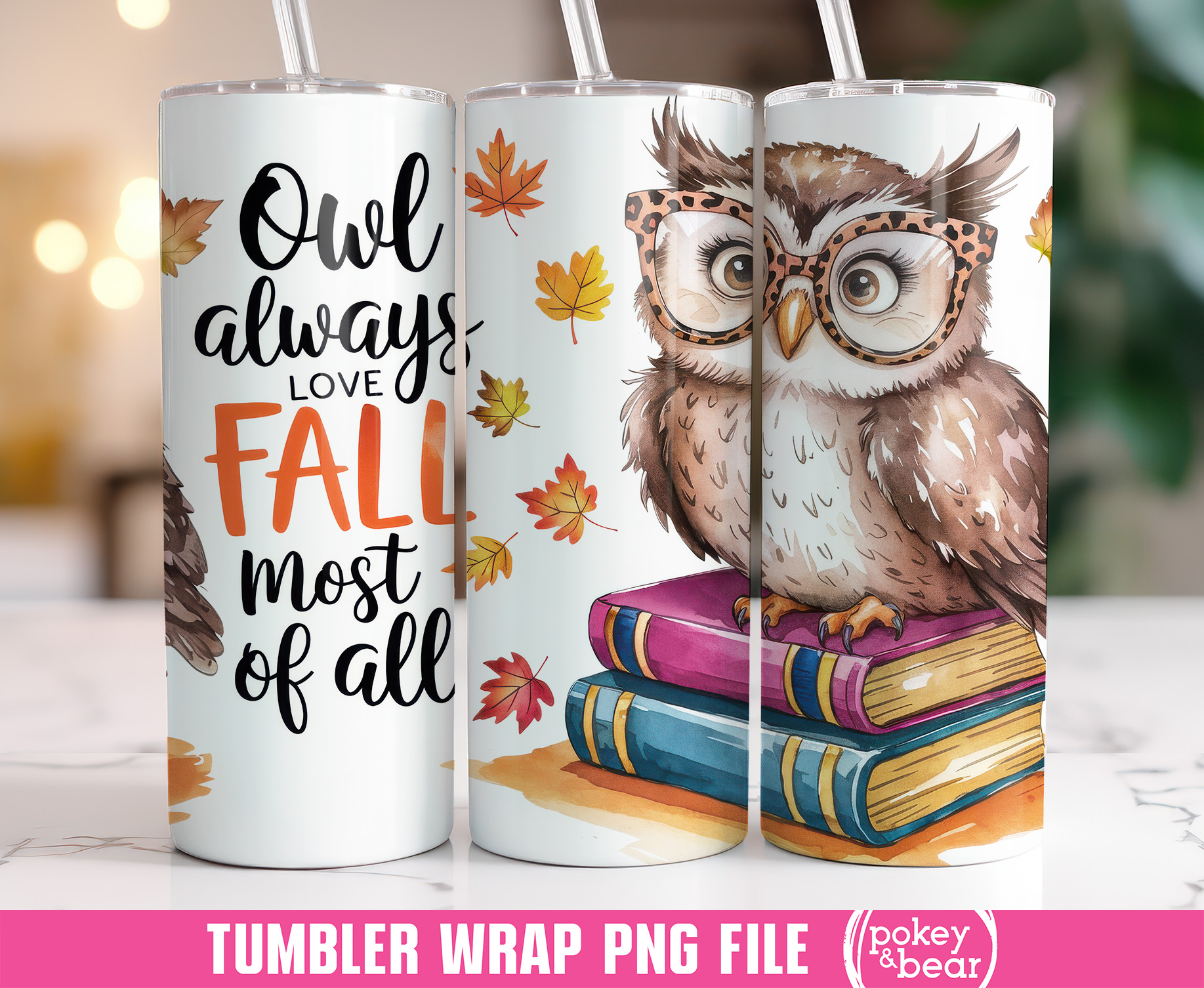 'Owl Always Love Fall Most of All' Charming Autumn Owl Illustration ...