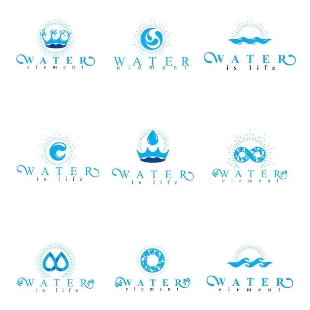 Diverse Water-Themed Graphic Elements for Versatile Branding | Jiffy ...