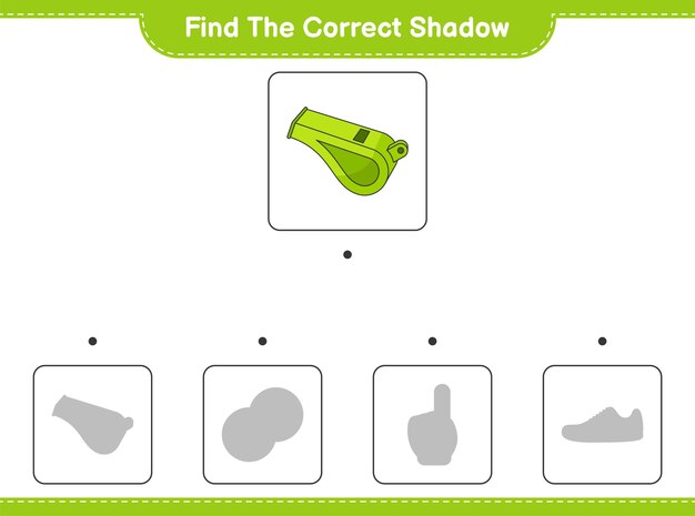 Vibrant Green Whistle with Detailed Shadow | Jiffy Designs