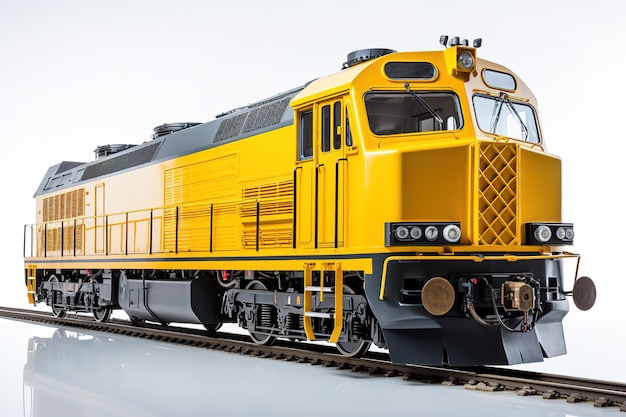 Powerful Yellow Diesel Locomotive with Sleek Design | Jiffy Designs