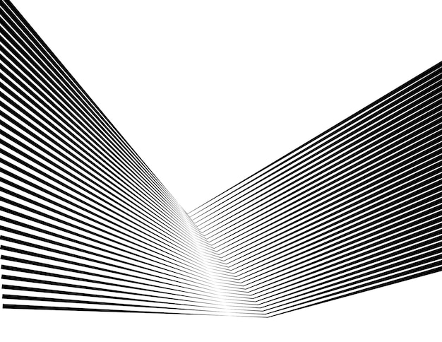 Converging Monochrome Stripes in Striking Geometric Composition | Jiffy ...
