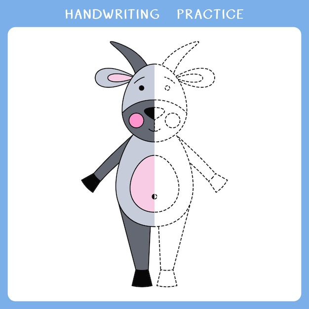 Adorable Handwriting Practice Bunny Illustration | Jiffy Designs