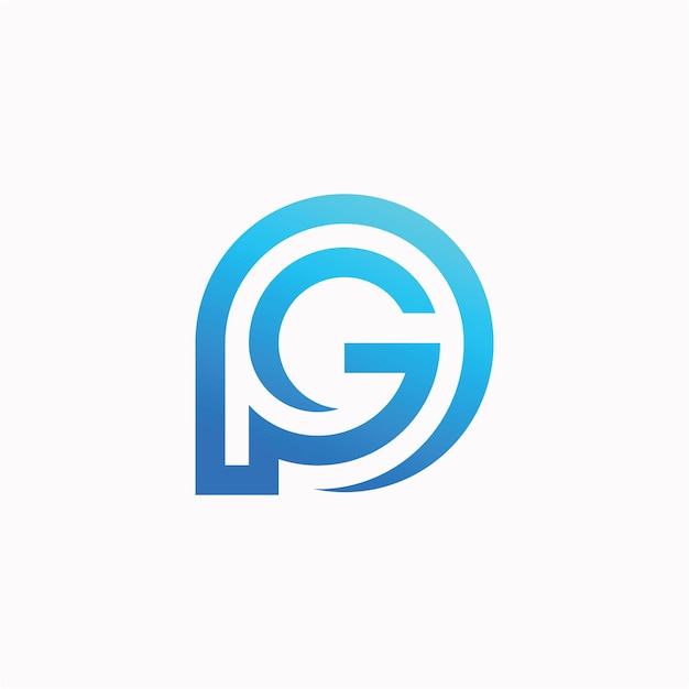 Stylized Blue Letter G with Curved Shapes and Arches | Jiffy Designs