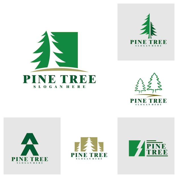 Captivating Collection of Pine Tree Logos and Symbols | Jiffy Designs