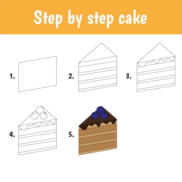 Delightful Step-by-Step Cake Illustration | Jiffy Designs