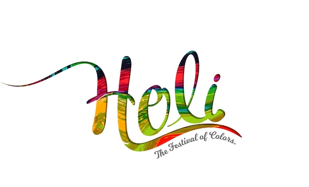 Colorful Holi Text Design with Festival of Colors Tagline | Jiffy Designs
