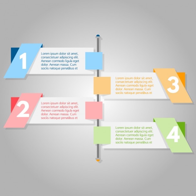 Colorful Numbered Sticky Notes Infographic with Arrows | Jiffy Designs