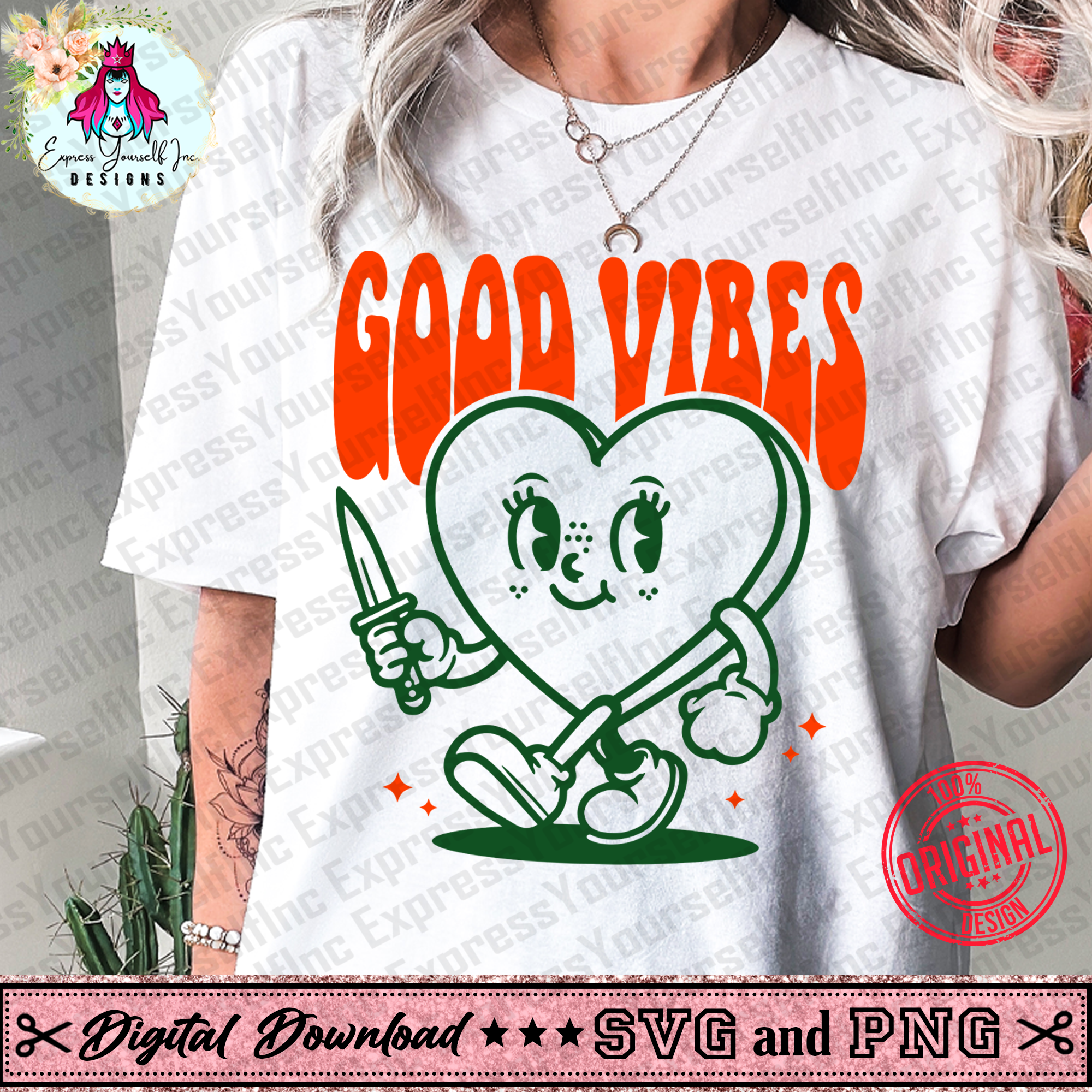 Good Vibes png, St Patrick Day Png, Saint Patrick Day Png, Retro Heart ...