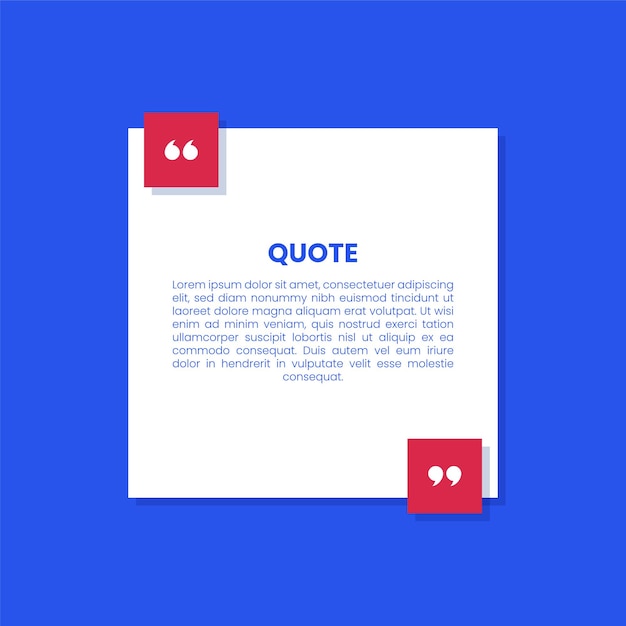 Vibrant Minimalist Quotation Box on Striking Blue Background | Jiffy ...