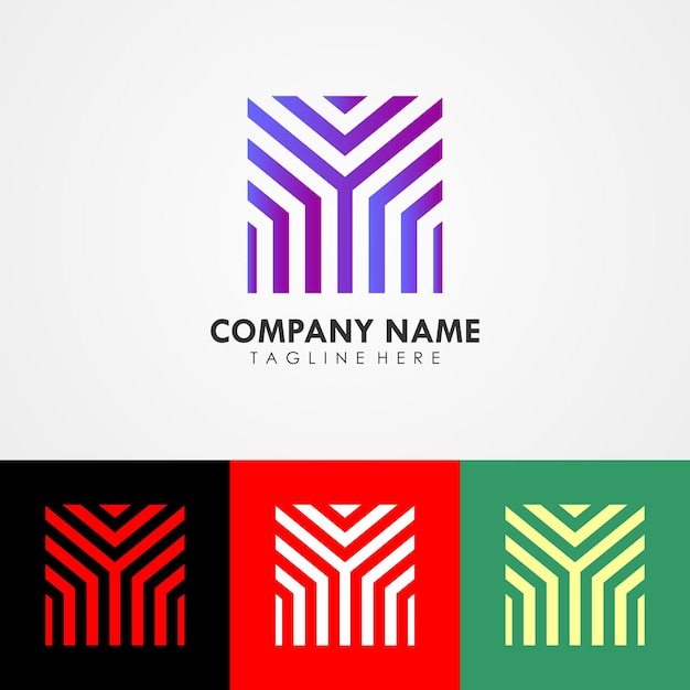 Vibrant Geometric Chevron Pattern Company Logo | Jiffy Designs