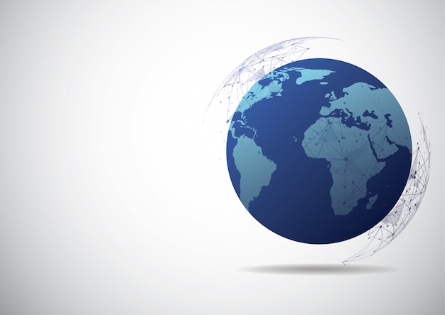 Sleek Digital Globe Design with Futuristic Network Connections | Jiffy ...