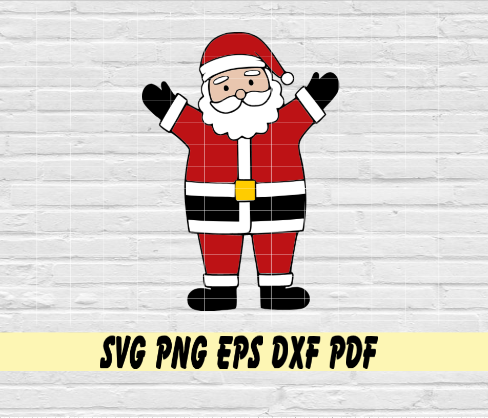 Santa Claus digital design svg png eps dxf pdf sublimation/Christmas ...