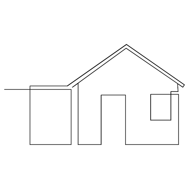 Simple Minimalist Outline of a Cozy Cottage Home | Jiffy Designs