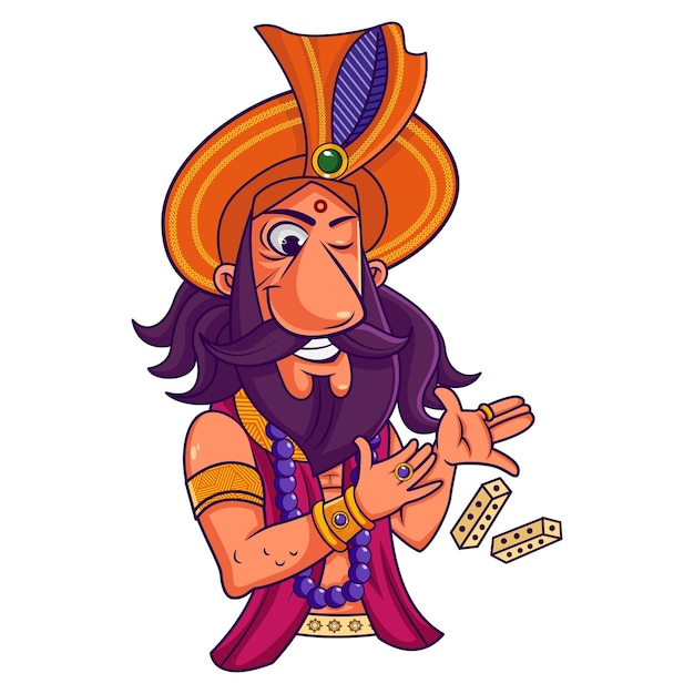 Colorful Cartoon Character in Ornate Attire | Jiffy Designs