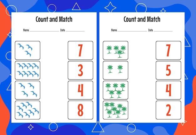 Vibrant Geometric Shapes and Counting Worksheet | Jiffy Designs