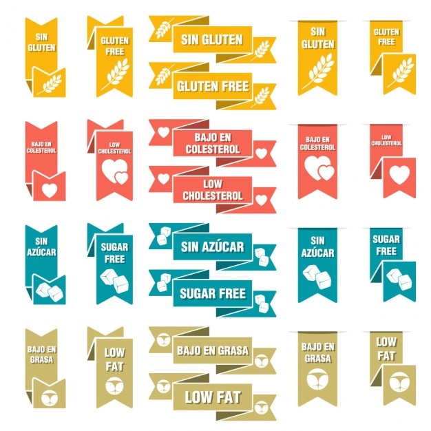 Vibrant Collection of Dietary Restriction Banners and Labels | Jiffy ...