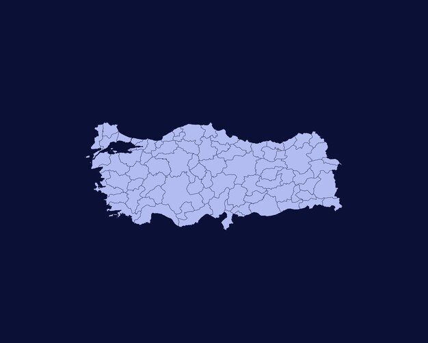 Detailed Map of Turkey's Intricate Regional Boundaries | Jiffy Designs