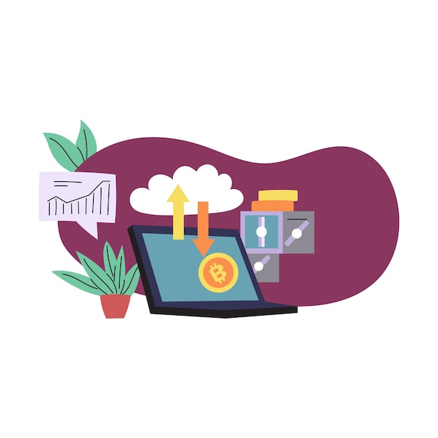 Vibrant Digital Workspace with Productivity Icons and Devices | Jiffy ...