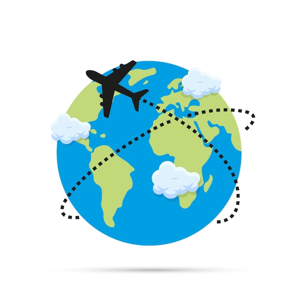 Soaring Across the Globe: An Adventurous World Travel Illustration ...