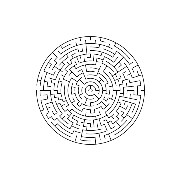 Intricate Circular Maze: A Captivating Visual Puzzle | Jiffy Designs