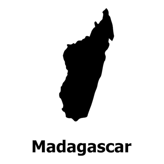 Striking Silhouette of Madagascar's Iconic Landmass | Jiffy Designs