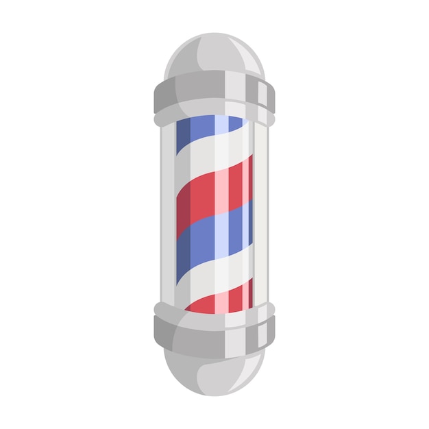 Iconic Barber Pole with Spiraling Red, White, and Blue Stripes | Jiffy ...