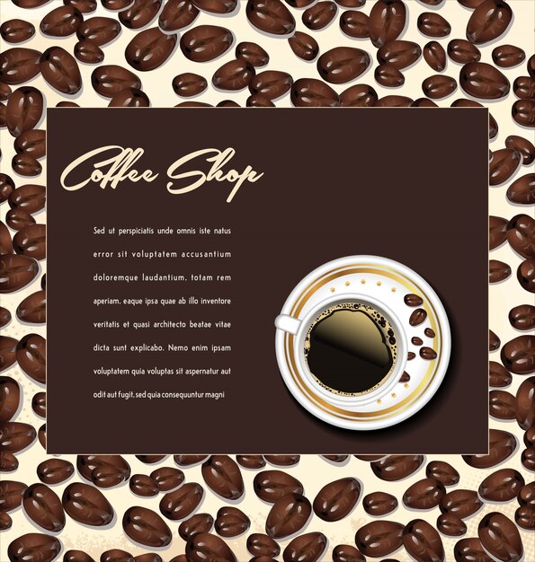 Aromatic Coffee Beans and Captivating Coffee Shop Invitation | Jiffy ...