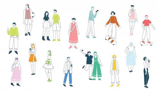 Diverse Illustrated Figures Representing Inclusive Community | Jiffy ...