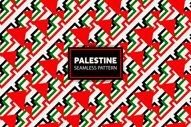 Vibrant Geometric Mosaic: The Colors of Palestine | Jiffy Designs