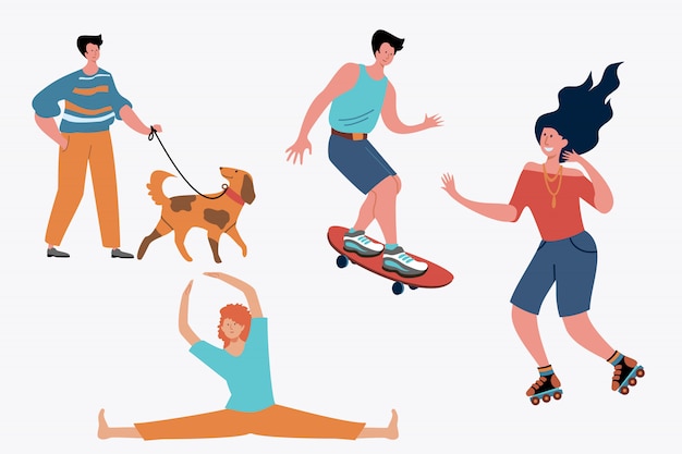 Diverse Collection of Active Lifestyle Illustrations | Jiffy Designs