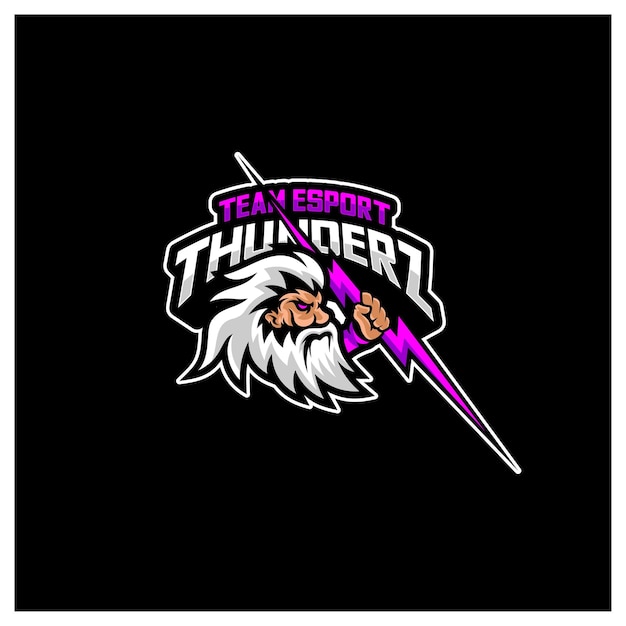 Fierce and Electrifying Team Esports Thunder Logo | Jiffy Designs
