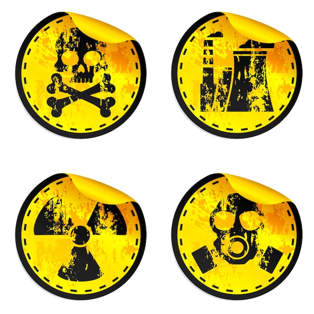 Gritty Hazard Warning Signs: Distressed Symbols of Danger | Jiffy Designs
