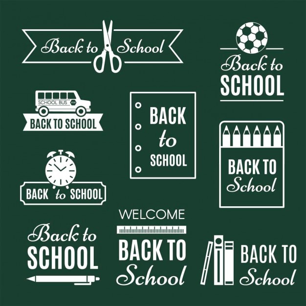 Chalkboard-Style Back to School Graphic Elements Collection | Jiffy Designs