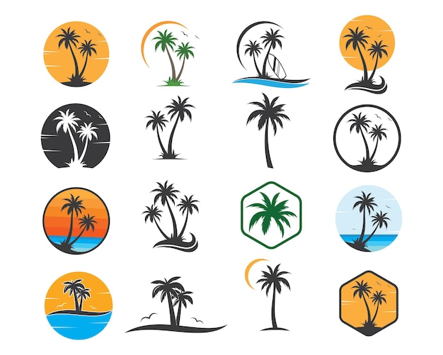Vibrant Palm Tree Silhouettes in Tropical Sunset Scenes | Jiffy Designs