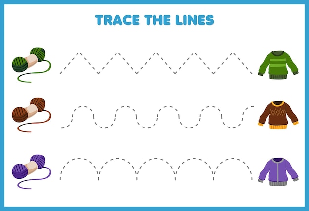 Cozy Clothing Essentials: Tracing Lines for Creative Learning | Jiffy ...