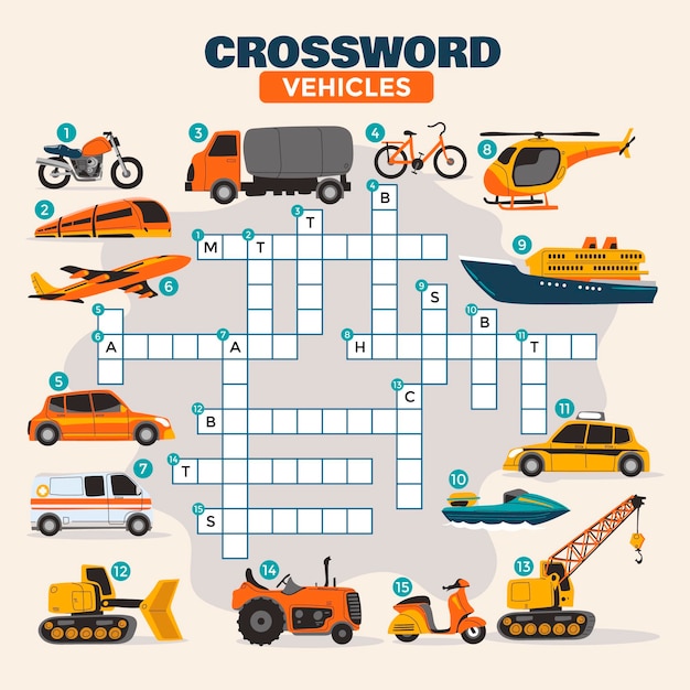 Discover the Crossword Puzzle of Diverse Vehicles | Jiffy Designs