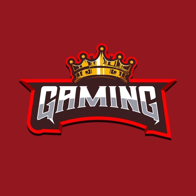 Regal Gaming Emblem with Crown and Text | Jiffy Designs