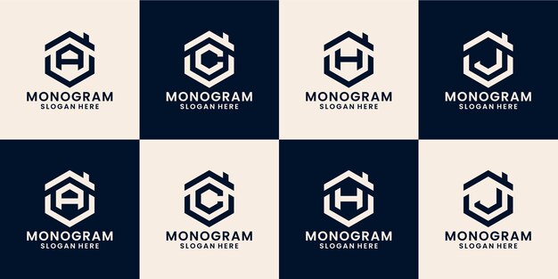 Elegant Geometric Monogram Symbols in Minimalist Design | Jiffy Designs