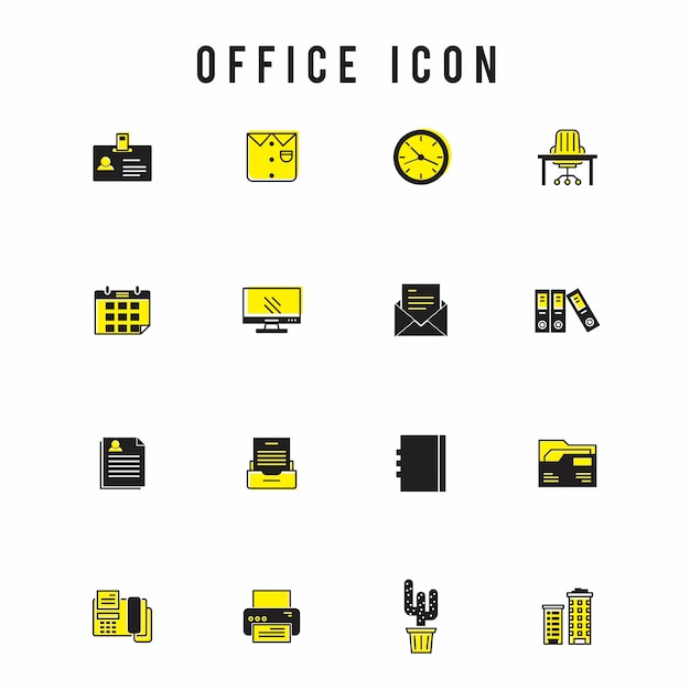 Comprehensive Collection of Versatile Office Icons | Jiffy Designs
