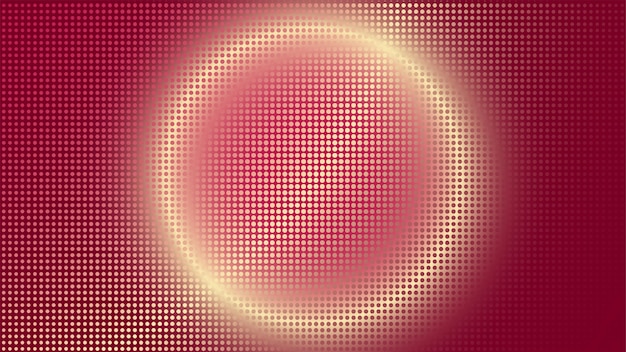 Radiant Crimson Orb: A Glowing Circular Dot Pattern | Jiffy Designs