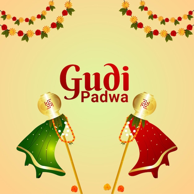 Gudi Padwa Celebration with Vibrant Illustrated Gudi Dolls | Jiffy Designs