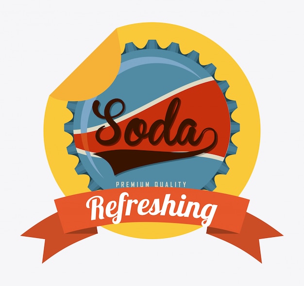 Vintage Soda Logo with Retro Badge and Ribbon Design | Jiffy Designs