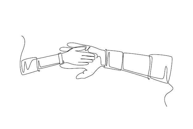 Minimalist Handshake Outline Illustration | Jiffy Designs