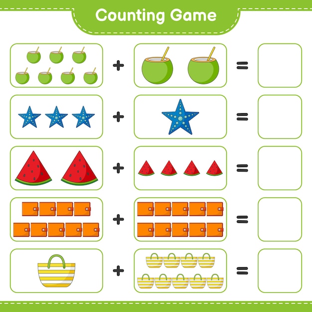 Engaging Counting Game with Vibrant Fruit Imagery | Jiffy Designs