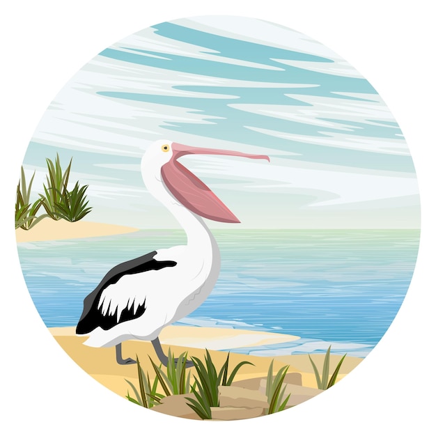Graceful Pelican Soaring Over Tranquil Coastal Scene | Jiffy Designs