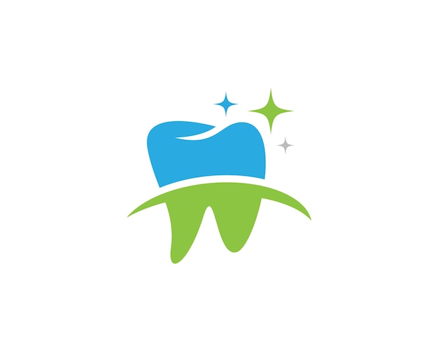 Stylized Tooth Icon with Blue and Green Elements | Jiffy Designs